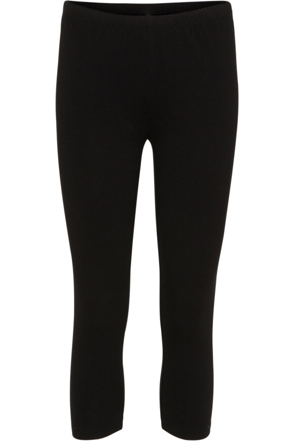 Decoy Jersey Stretch Capri Leggins i sort - Køb online - Hos Lohse