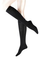 Falke soft merino uld knæstrømper flere farver - her i sort - Hos Lohse