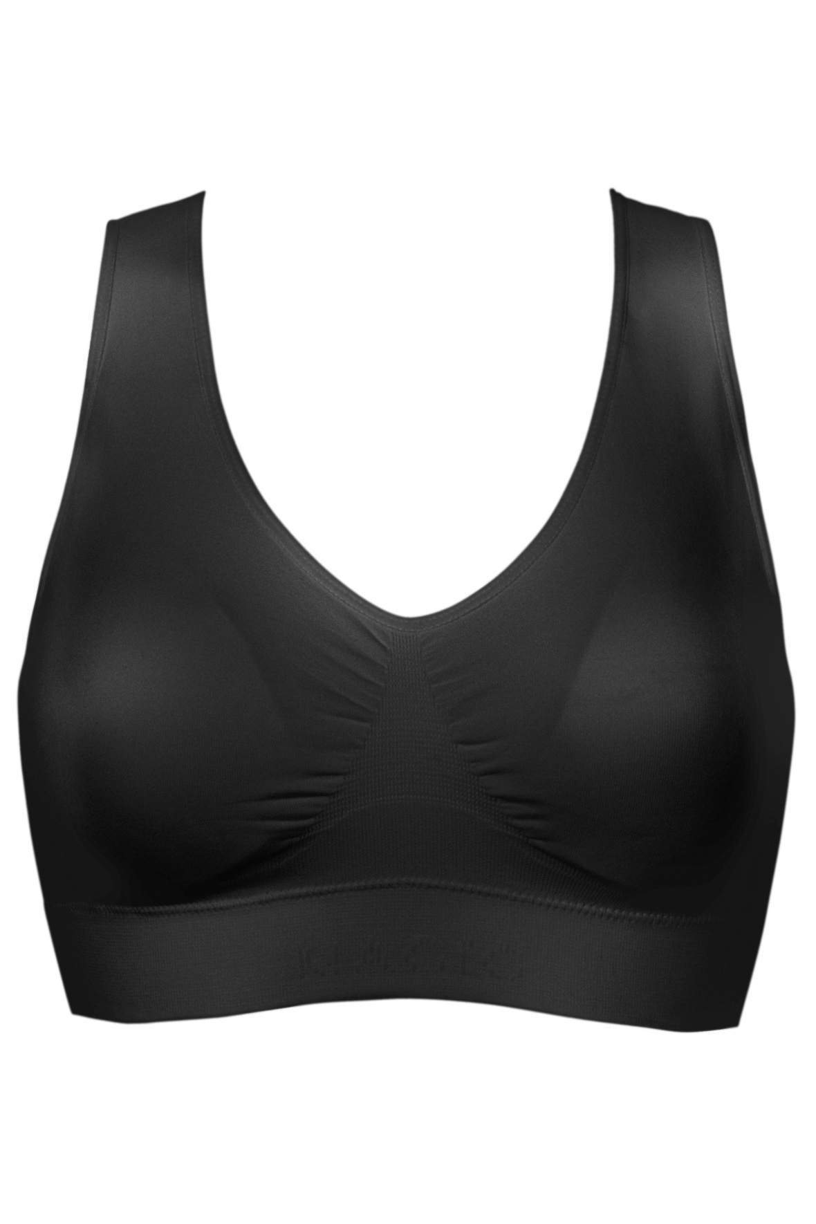Magic Bodyfashion Comfort Bra - bh top - behagelig - sort - Hos Lohse