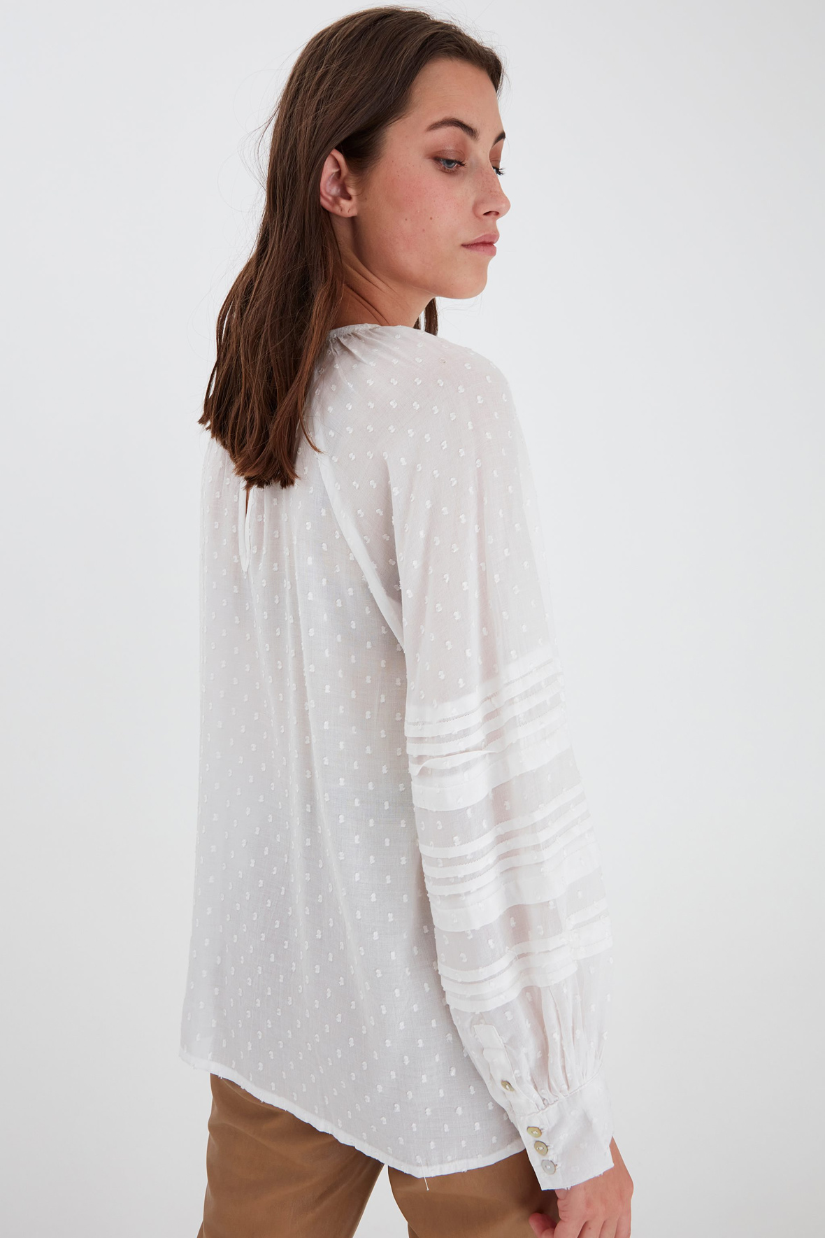 SoyaConcept Maise bluse off white - ballon ærmer - dame - Hos Lohse
