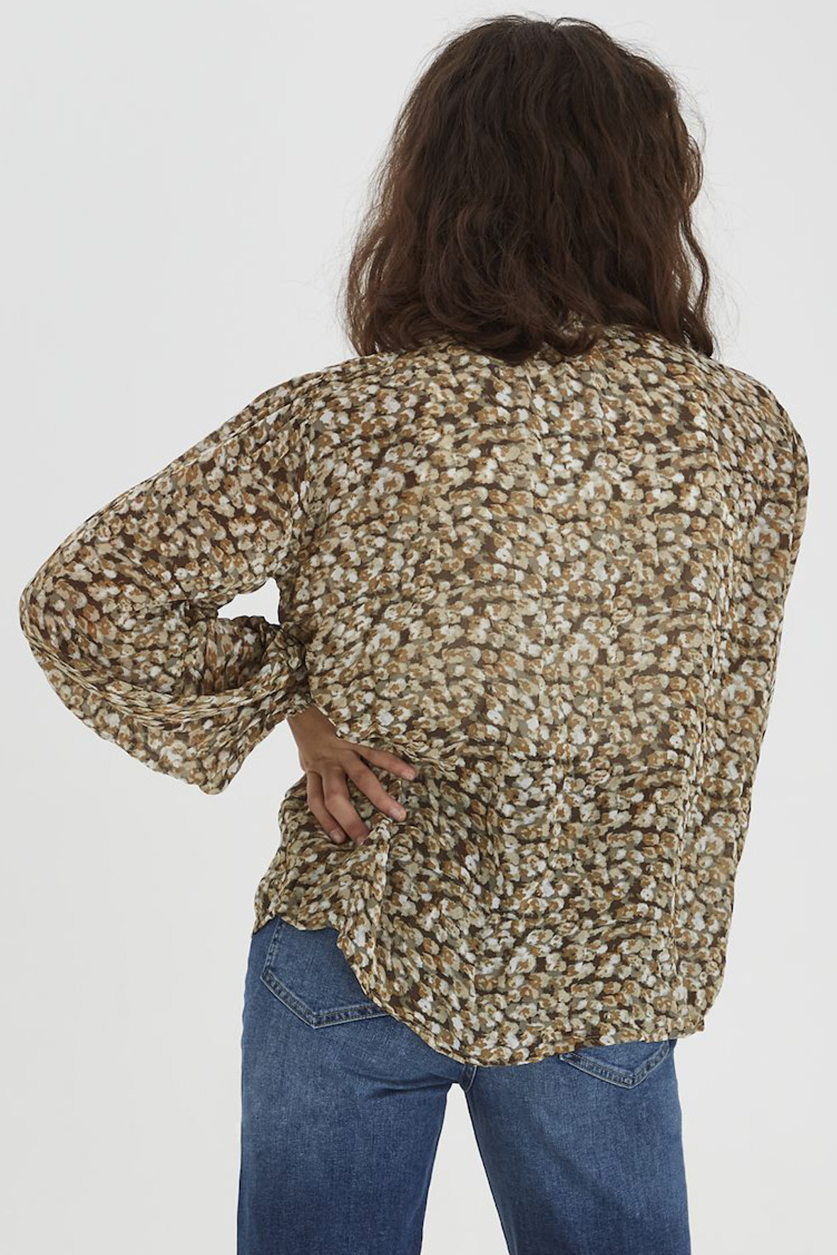 Pulz Cornelia blouse - løs bluse let luftig kuffert venlig - army - Hos ...