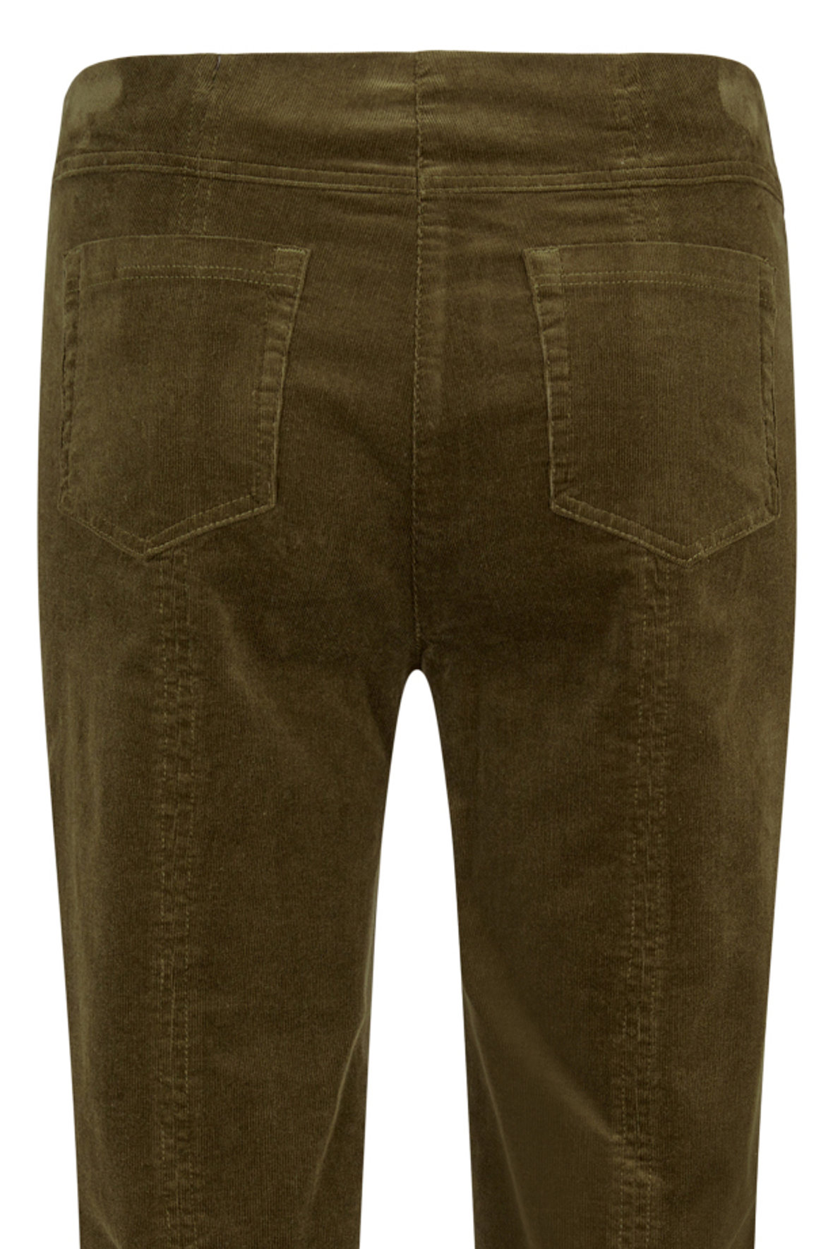 Robell Bella Fløjlsbukser med stræk i slim fit flot army - KVINDE - Hos ...