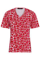 Micha T-SHIRT grafisk print i Jersey kvalitet og farven pink - Hos Lohse